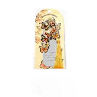 China Custom Metal Bookmark butterfly Tassel Hollow Metal Bookmarks for sale