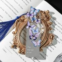 China Custom Metal Bookmark butterfly Tassel Hollow Metal Bookmarks for sale