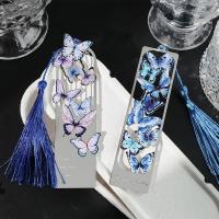 China Custom Metal Bookmark butterfly Tassel Hollow Metal Bookmarks for sale