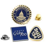 China Metal Badge Custom Pins Two Tone Plating Gold Nickel Embossed 3D Badge Brooch for sale