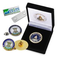 China Custom Metal Epoxy Enamel Pin Lapel Pin Companies Logos Souvenir Name Tag Badge Pins For Suit Men for sale