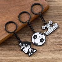 China Customized Key Rings Souvenirs Car Company Logo Key Chain Zinc Alloy Black White Keychain for sale