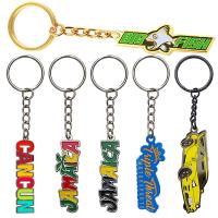China Key Chain Custom Company Brand 2D 3D Logo Soft Hard Enamel Shaped Metal Keychain for sale