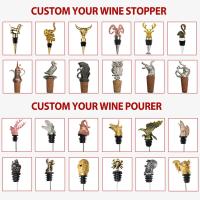 China Cat Animal Head Red Wine Champagne Bottle Stopper Keeping Creative Wine Stopper for sale