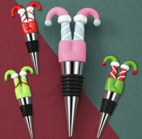 China Christmas Birthday Promotional Gift Wine Stopper Party Gold Silver Wine Bottle Stopper for sale