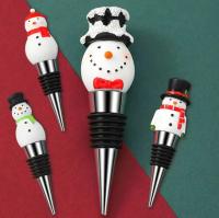 China Christmas Birthday Promotional Gift Wine Stopper Party Gold Silver Wine Bottle Stopper for sale