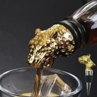 China Wholesale Rose Gold Silver Wine Pourer Custom Animal Head Wine Pourer for Bottle for sale