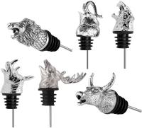 China Custom Premium Pourer Animal Wine Bottle Pourer Wine Aerator Pourer Zinc Alloy for sale