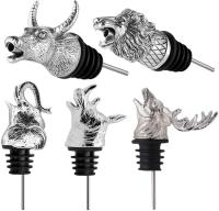 China Custom Premium Pourer Animal Wine Bottle Pourer Wine Aerator Pourer Zinc Alloy for sale