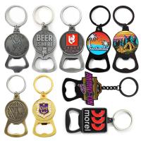 China Custom Bottle Opener Stainless Steel Sublimation Metal Beer Keychain Bottle Opener for sale