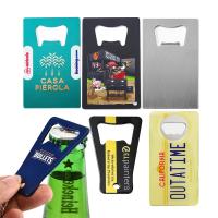 China Custom Bottle Opener Stainless Steel Sublimation Metal Beer Keychain Bottle Opener for sale