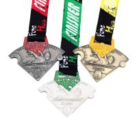 China Free Design OEM Custom Gold Enamel Award Medals Customized Running Puzzle Medal for sale