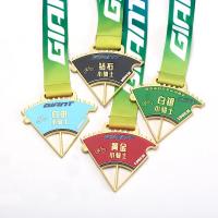 China Free Design OEM Custom Gold Enamel Award Medals Customized Running Puzzle Medal for sale