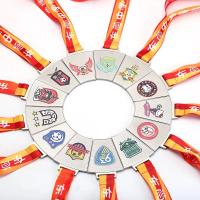 China Free Design OEM Custom Gold Enamel Award Medals Customized Running Puzzle Medal for sale