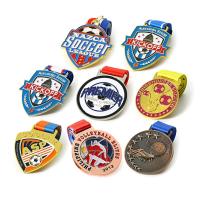 China Custom Medals Zinc Alloy 3d Marathon Run Medal Basketball Soccer Football Medal With Ribbon for sale