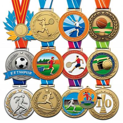 China Custom Logo Sport Running Finisher Football Zinc Alloy Metal Personalized Medal for sale