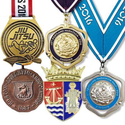 China Zinc Alloy Award Design Logo 2D 3D Gold Soccer Running Sport Metal Custom Medal for sale