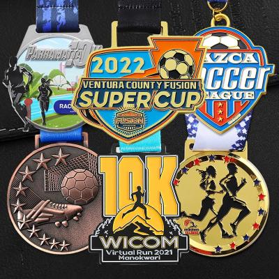 China Custom Award Gold Basketball Soccer Football Medal Zinc Alloy 3d Sport Medal for sale