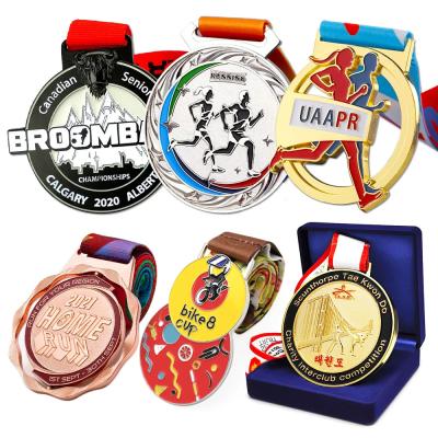 China Free Design All Size OEM ODM High Quality 2D 3D Die Cast Metal Sports Custom Medals for sale