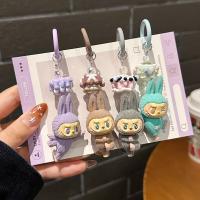 China Mini Labubu Keychain Kawaii Monster Doll Bag Charm Plush Doll Accessories For Collectors for sale