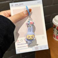 China Mini Labubu Keychain Kawaii Monster Doll Bag Charm Plush Doll Accessories For Collectors for sale
