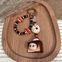 China Labubu PVC Keychain Pop Mart Monster Doll Bag Charm Phone Lanyard Mobile Phone Strap for sale