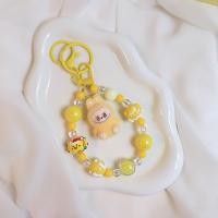 China Custom Soft Labubu PVC Keychain Pop Mart Monster Keyring Bag Phone Lanyard Accessories Gifts for sale