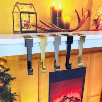 China Custom Foldable Purse Hook Zinc Alloy A Christmas fireplace Bag Table Hanger for sale