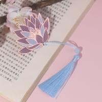 China Customized Design UV Printing Gold Plated Metal Bookmark for sale