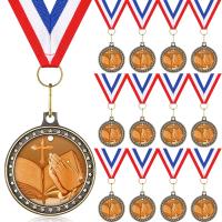China Custom Logo 3D Zinc Alloy Enamel Religious Medal Church Souvenir Antique Silver Religious Medals Medal with Ribbon for sale