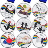 China Custom Zinc Alloy Football Medals 50mm Laser Engraved Sports Awards for sale