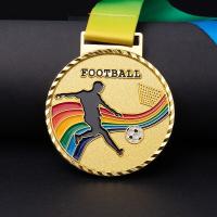 China Custom Zinc Alloy Football Medals 50mm Laser Engraved Sports Awards for sale