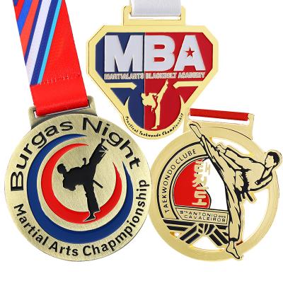 China Custom Sports Medal with 20-80mm Size Zinc Alloy and Gold Plating for Souvenir Gifts for sale