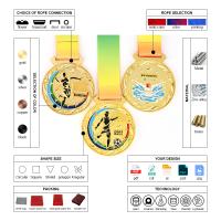 China Custom Sport Medal with 1.5-5 mm Thickness 7-10 Days Sample Time and 15-20 Days Lead Time for sale