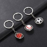 China 2026 Football Event Souvenir Keychain 360 Rotating Mini Sports Ball Metal Key Ring Customized Fans Accessories Wholesale for sale