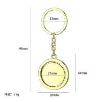 China 360 Rotating 3D Metal Sports Keychain Football Basketball Custom Logo Golf Baseball Rugby Mini Ball Keyring  for Fans for sale