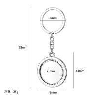 China Hot Sales 360 Rotating Sublimation Blank Metal Keychain Custom Logo Laser Engraving QR Code Double Sided Promotional Gift for sale