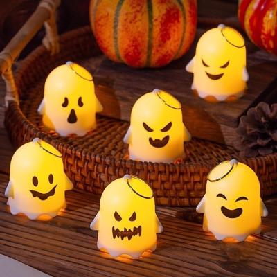 China Halloween LED Ghost Hanging Decor Waterproof Outdoor Light Mini Prop Scene Ornament Party Decor for sale