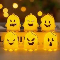 China Halloween Ghost Light Cute LED Night Light Mini Hanging Prop Warm Light Plastic Decor for Party Indoor Desktop Kids Gift for sale