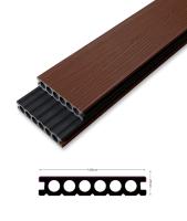 China 140*25mm WPC Composite Decking Semi Co Extruded Board for Outdoor Patio Deck for sale
