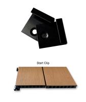 China Black Edge Clip Hidden WPC Decking Fasteners for Composite Board Perimeter Fixing for sale