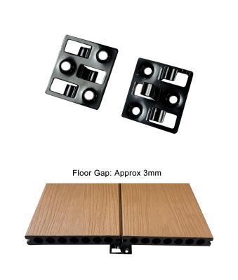 China Black Square Clip WPC Decking Hidden Fastener for Composite Deck Board Joining for sale