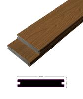China 140x23mm Solid WPC Decking Woodgrain 3000mm Outdoor Composite Deck Board for sale