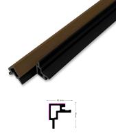China 56x49.5mm WPC Wall Cladding End Trim Composite Corner Cap Profile for Panel Edge for sale