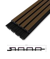China Facade Semi Capped Co Extruded WPC Composite Panel Board 219x20mm for sale