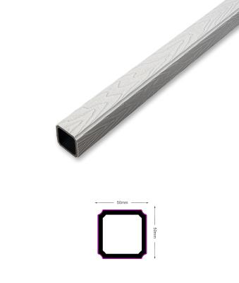China 50x50mm WPC Railing Baluster Composite Square Tube for Terrace Fence Guardrail for sale