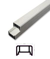 China 80x50mm WPC Railing Beam Composite Handrail Profile for Garden Fence Balcony for sale