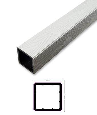 China 100x100mm WPC Railing Post Square Composite Fence Post for Outdoor Deck Balcony for sale
