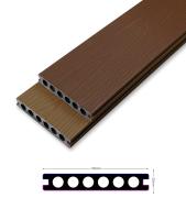 China Outdoor Hollow WPC Composite Deck Board 139x22mm Round Hole 3000mm for sale