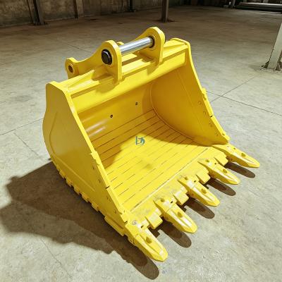China 6 Cubic Meter Heavy Duty Rock Bucket for Komatsu PC1250-7 Mining Excavator NM450 Steel for sale